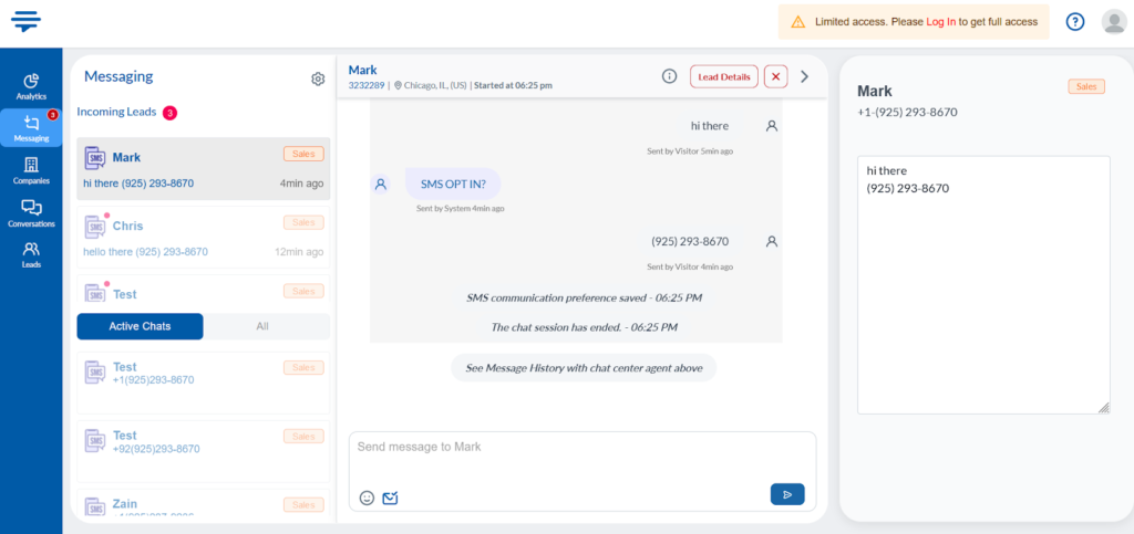 SMS Leads Messaging - User Guide & Faq